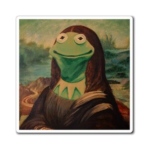 Kermit Magnet Mona Lisa Art Painting Muppets Decal Refrigerator or Car ...