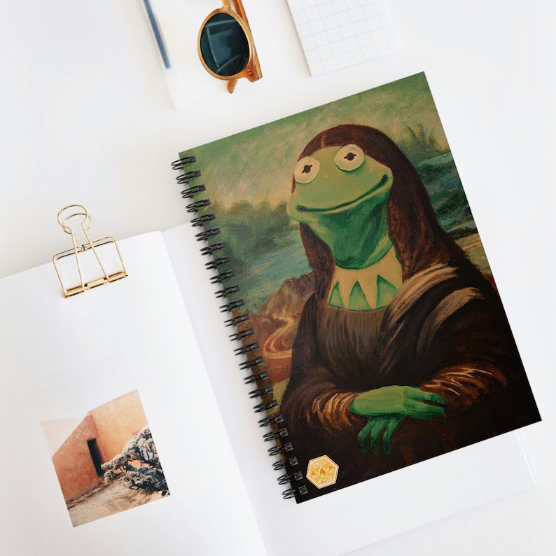 Mona Lisa Kermit the Frog Spiral Bound Notebook for Muppets - Etsy