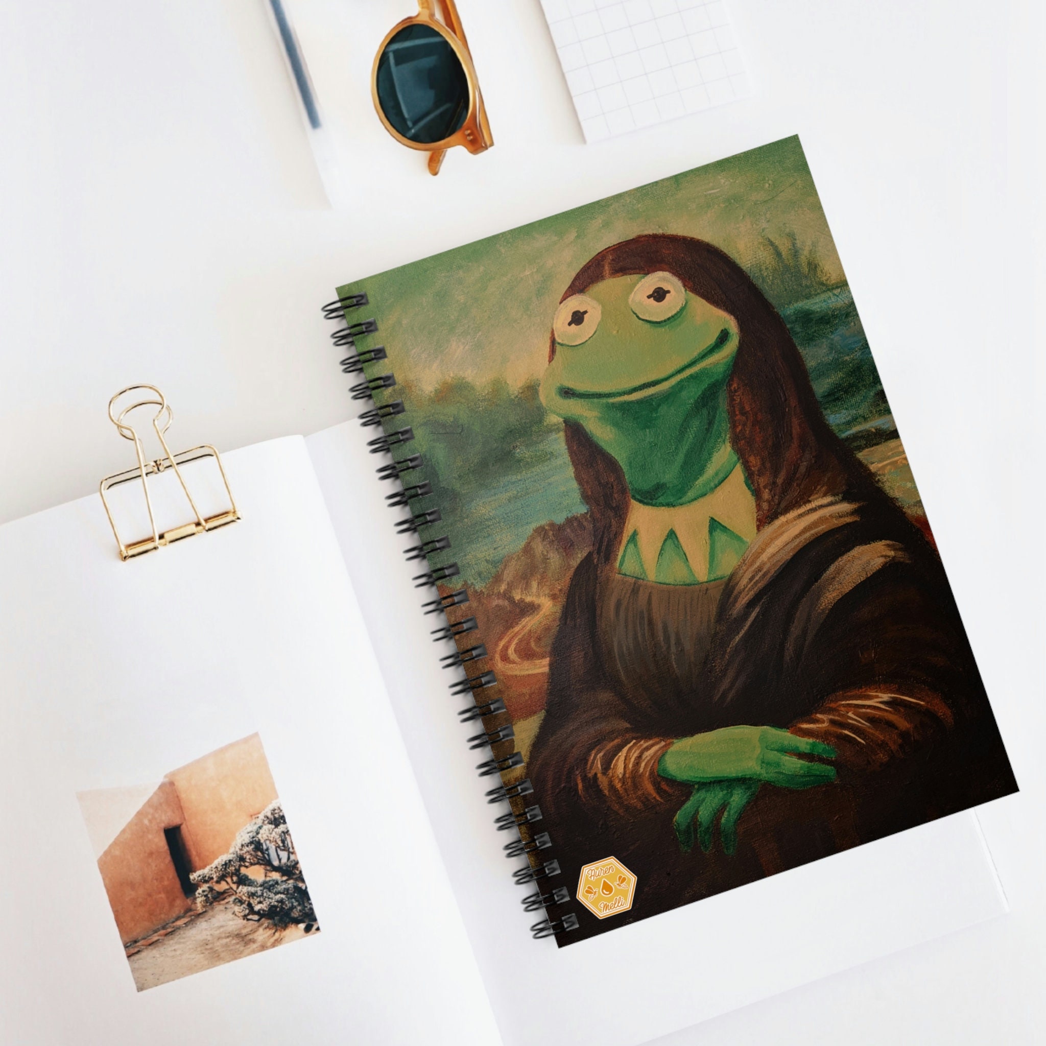 Mona Lisa Kermit the Frog Spiral Bound Notebook for Muppets - Etsy UK