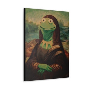 Mona Lisa Kermit the Frog Muppets Fine Art Canvas Wrap - Etsy