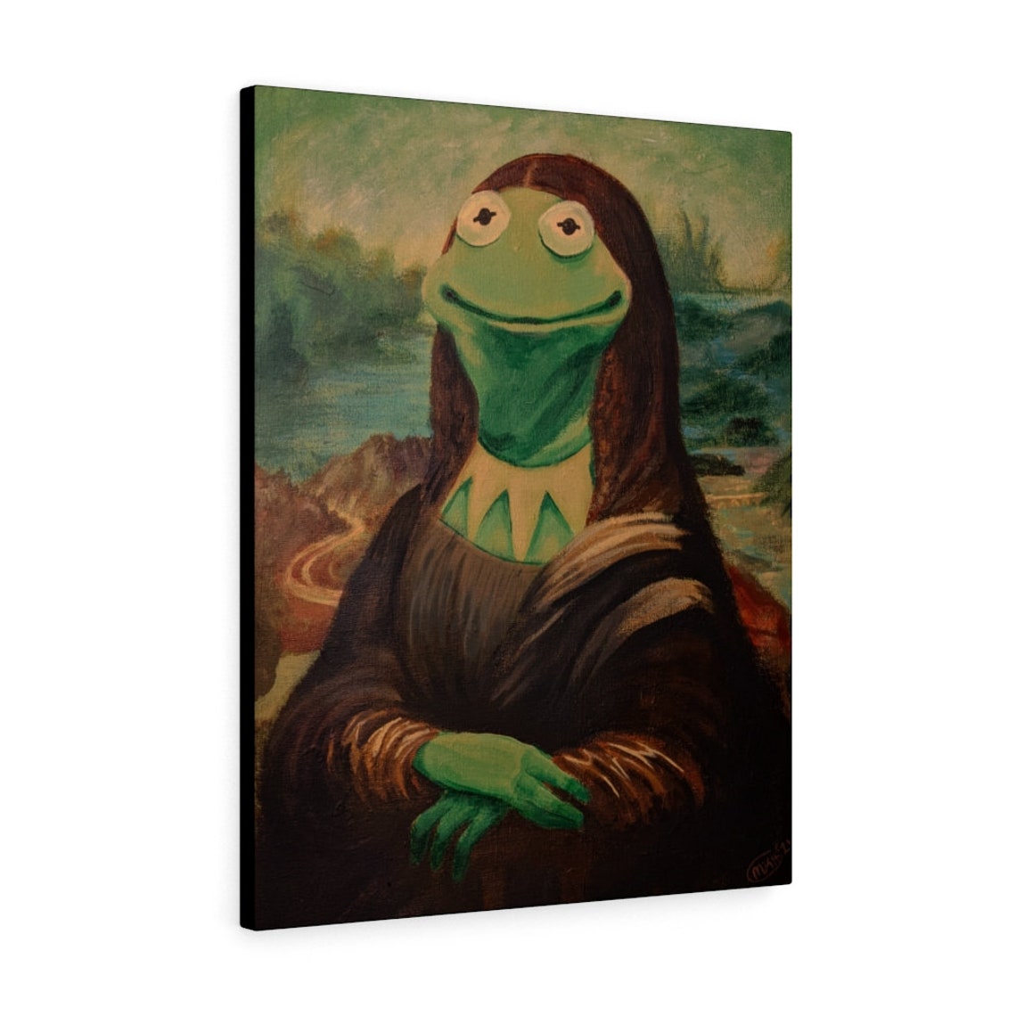 Mona Lisa Kermit the Frog Muppets Fine Art Canvas Wrap - Etsy Canada