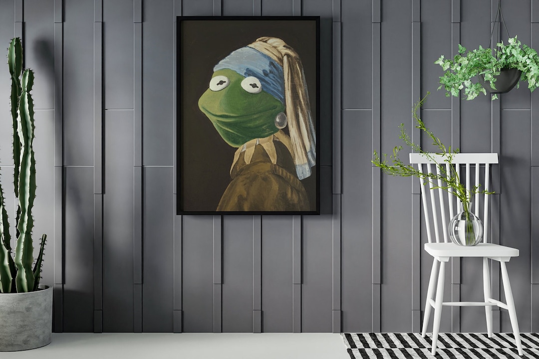 Girl With Pearl Earring Kermit the Frog Digital Download Printable Art ...