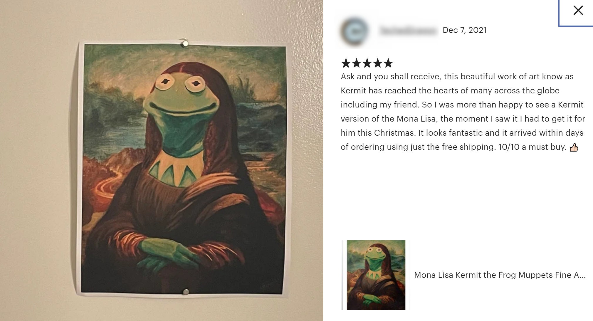 Mona Lisa Kermit the Frog Muppets Fine Art Print - Etsy