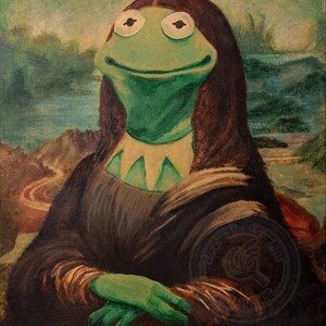 Mona Lisa Kermit the Frog Muppets Fine Art Canvas Wrap - Etsy