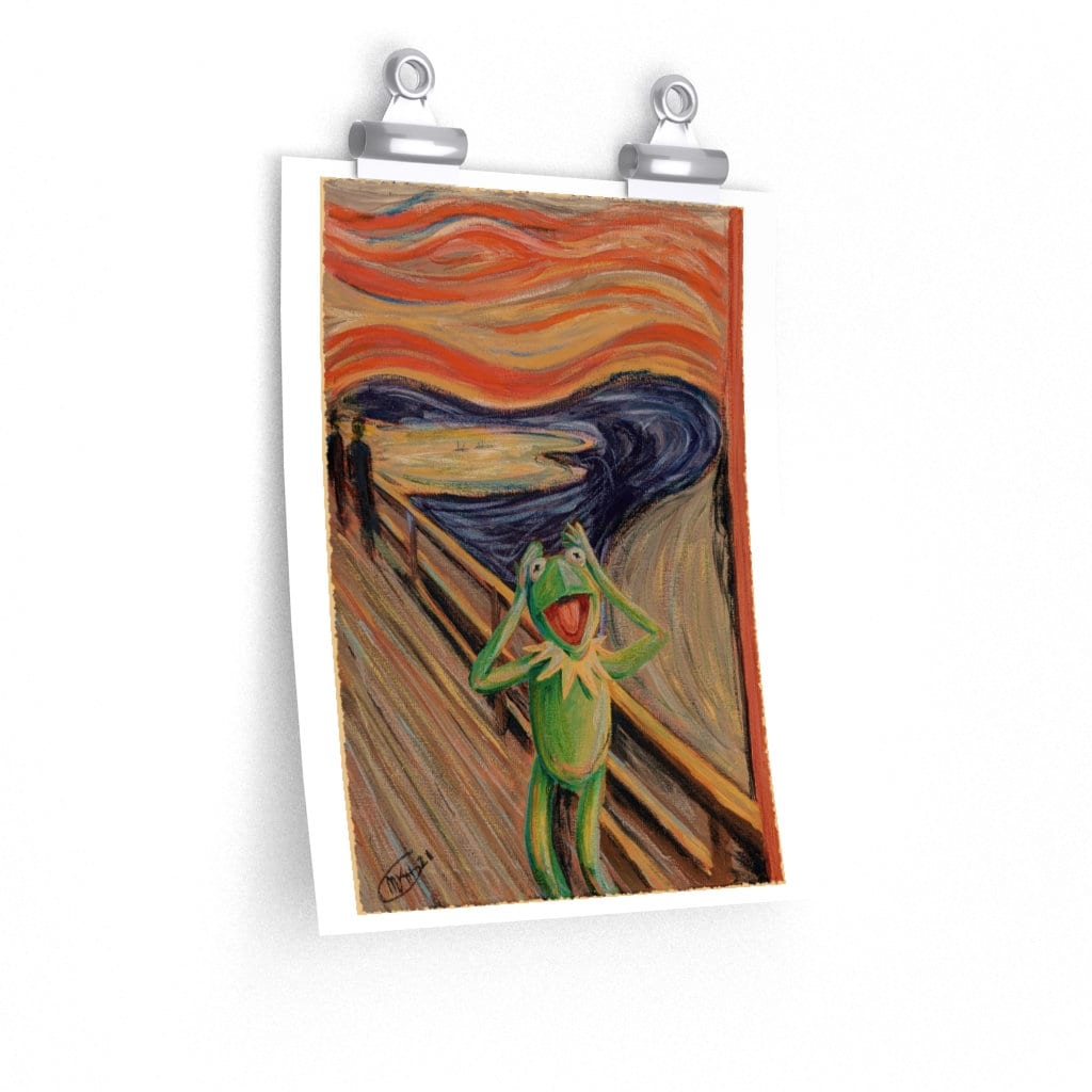 The Scream Kermit the Frog Muppets Fine Art Print Wall Art | Etsy UK
