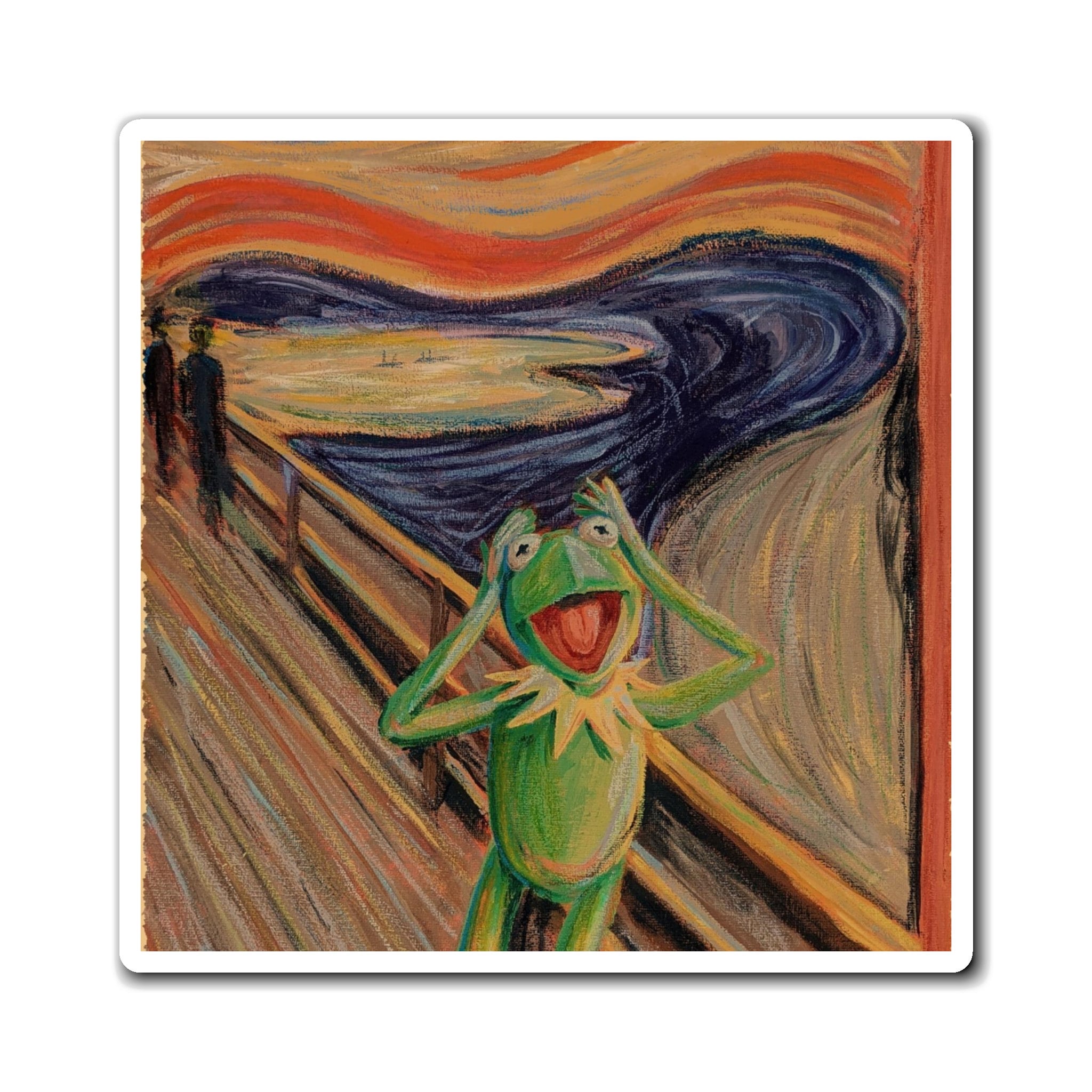Kermit Magnet the Scream Art Painting Muppets Decal Refrigerator or Car ...