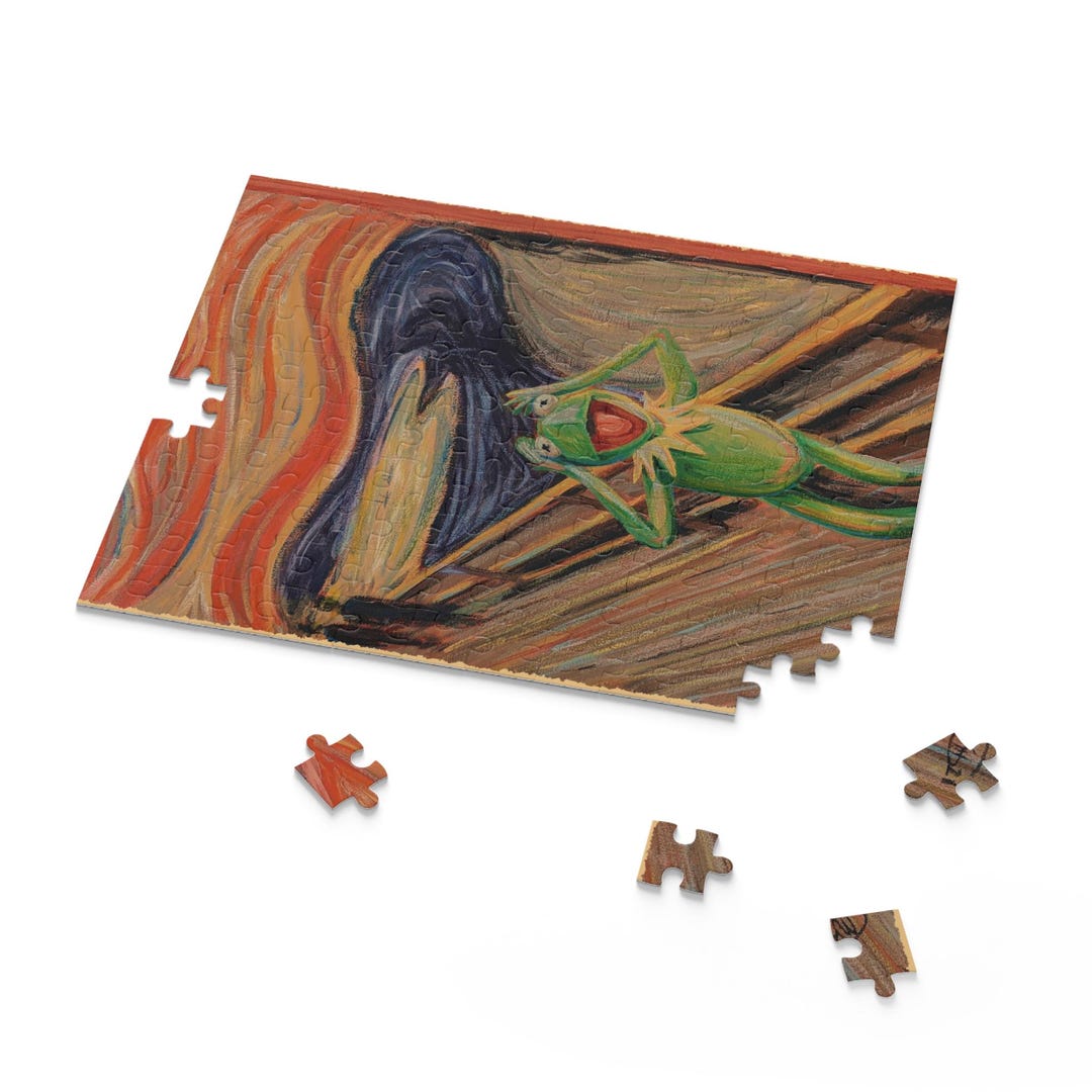The Scream Kermit the Frog Puzzle Muppets Art (120, 252, 500-piece) - Etsy