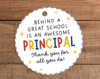 School Principal Gift Tag, Printable Principal Appreciation Tag ...