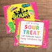 Sour Gummy Valentine's Day Candy Gift Tag Printable Kids Classroom ...