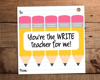 Pencil Gift Tag - Etsy