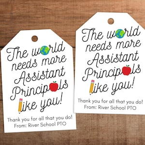Editable Assistant School Principal Appreciation Gift Tag Printable ...