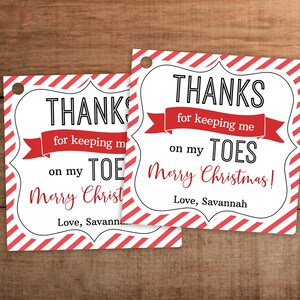 Editable Christmas Pedicure Nail Polish Socks Gift Tag Printable Thank ...