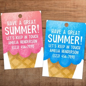 Customizable End of School Year Last Day of School Ice Cream - Etsy