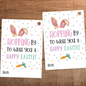 Hopping by to Wish You a Happy Easter Gift Tag Printable for Kids ...