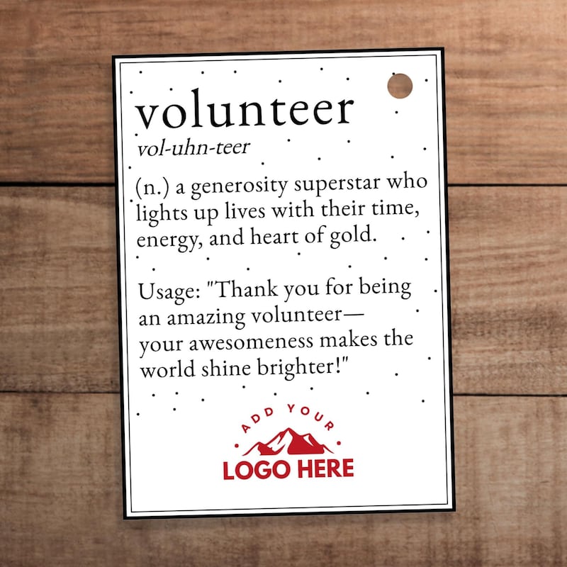 Volunteers Thank You - Etsy