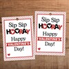 Teacher Coffee Gift Tag: Sip Sip Hooray, Editable | Instant Download ...