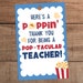 Popcorn Gift Tag Printable for Teacher Appreciation - Etsy