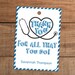 Thank You Gift Tag Printable for Nurse Doctor Nursing Assistant Tech ...