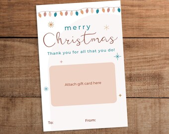 Editable Christmas Tea Gift Tag Printable for Teacher Nurse - Etsy