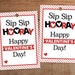 Sip Sip Hooray Silly Straw Valentine Gift Tag Instant Download ...