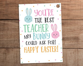 INSTANT DOWNLOAD Easter Teacher Appreciation Bunny Printable School ...