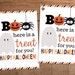 Halloween Gift Tag Printable Boo Here is a Treat for You Trick - Etsy