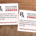 Appreciation Cookies Rx Prescription Gift Tag Label for Staff Employee ...