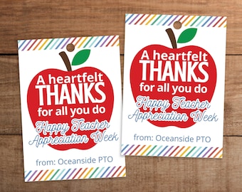 Printable Teacher Appreciation Gift Tag, Teacher Gift Tag, Teacher ...