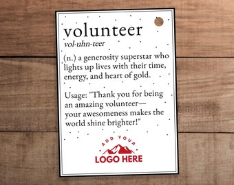 Volunteer Thank You Tags Printable / Volunteer Appreciation Gift Tags ...