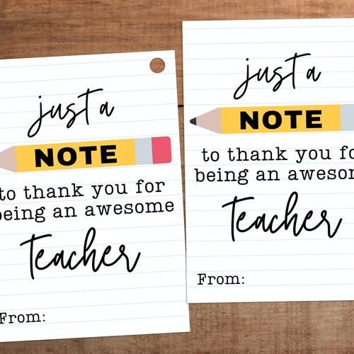 Teacher Appreciation Gift Tag School Supplies Thank You - Etsy