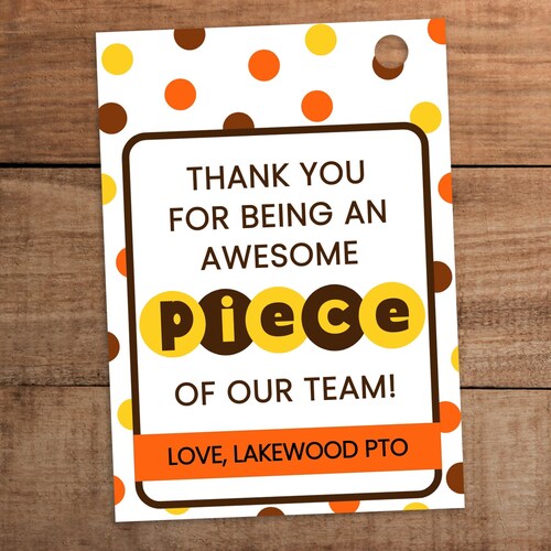 Reese's Appreciation Tag - Etsy