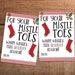 Christmas Socks Gift Tag Printable, Mistletoes Design (digital Download ...
