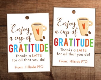 Halloween Coffee Gift Tag Printable for Staff Employee Nurse - Etsy