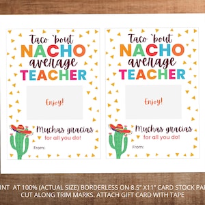 Instant Download Teacher Appreciation Taco Nacho Mexican Food ...