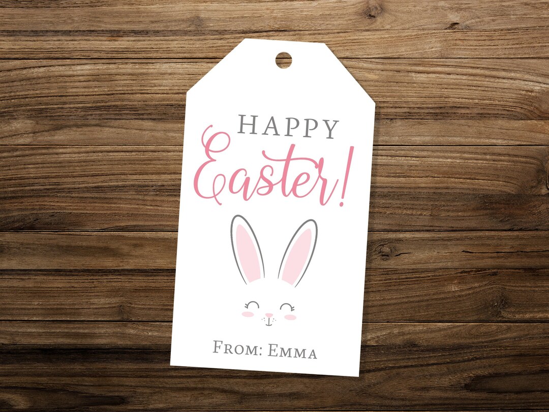 Editable Easter Gift Tags Printable, Easter Party Favor Tags, Easter ...