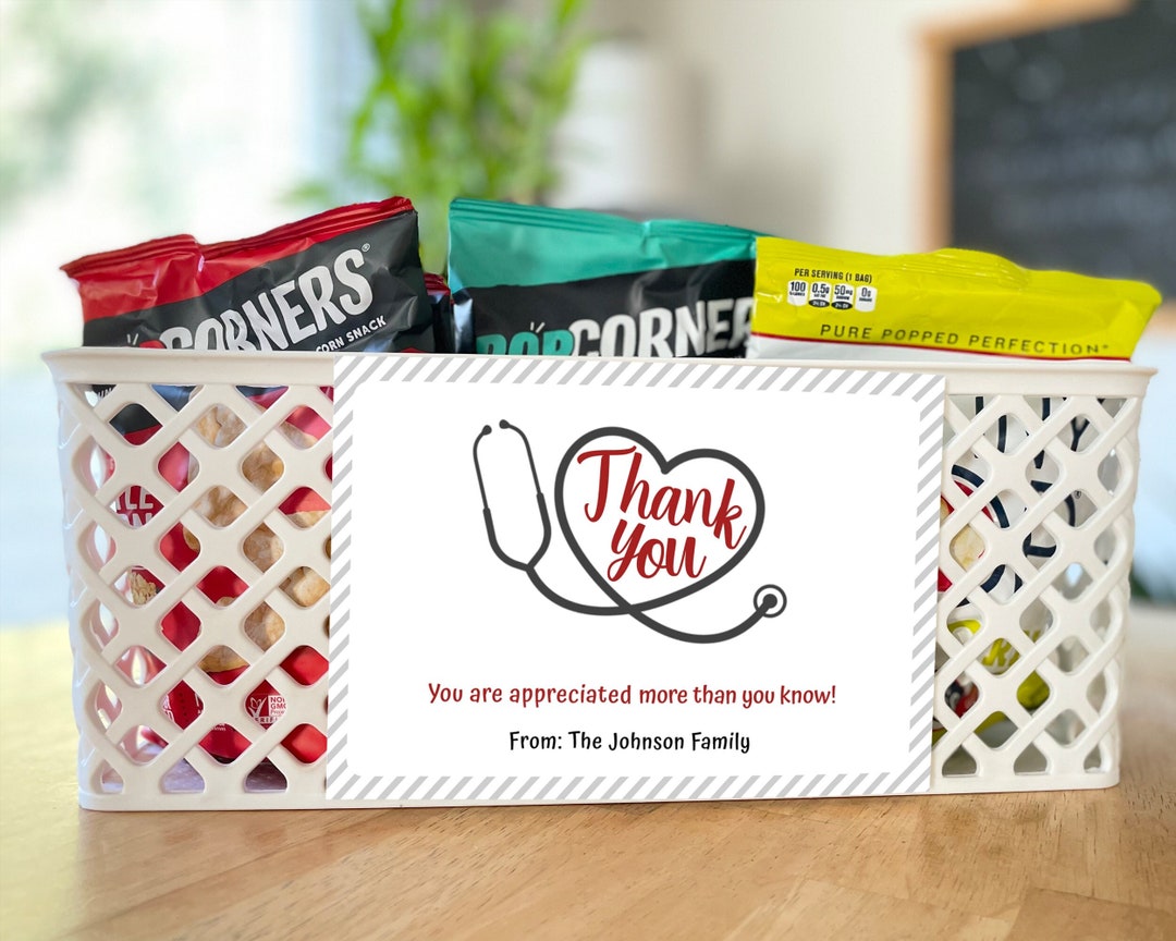Editable Nurse and Hospital Staff Appreciation Gift Basket Tag Label - Etsy