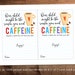 Teacher Appreciation Coffee Caffeine Gift Card Holder Printable, My ...