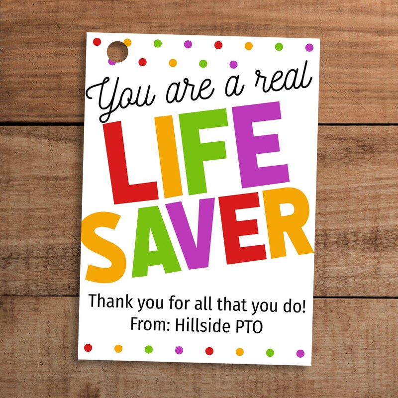 Lifesaver Thank You - Etsy
