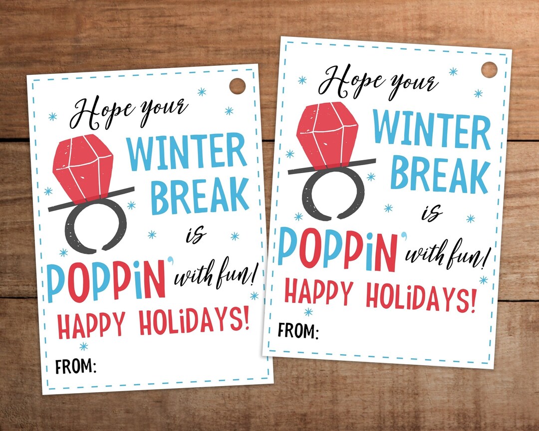 Christmas Ring Pop Candy Treat Gift Tag Printable Hope Your Winter ...