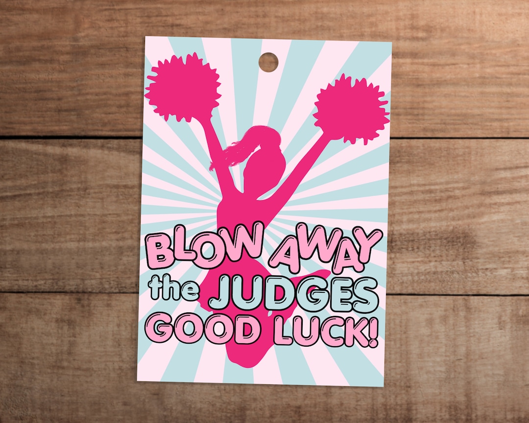 Cheer Team Good Luck Gift Tag Printable (PDF) - Etsy