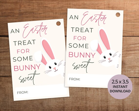 An Easter Treat for Some Bunny Sweet Gift Tags Printable | Etsy