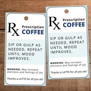 Coffee Gift Tag for Staff Employee Nurse Teacher Coworker Appreciation ...