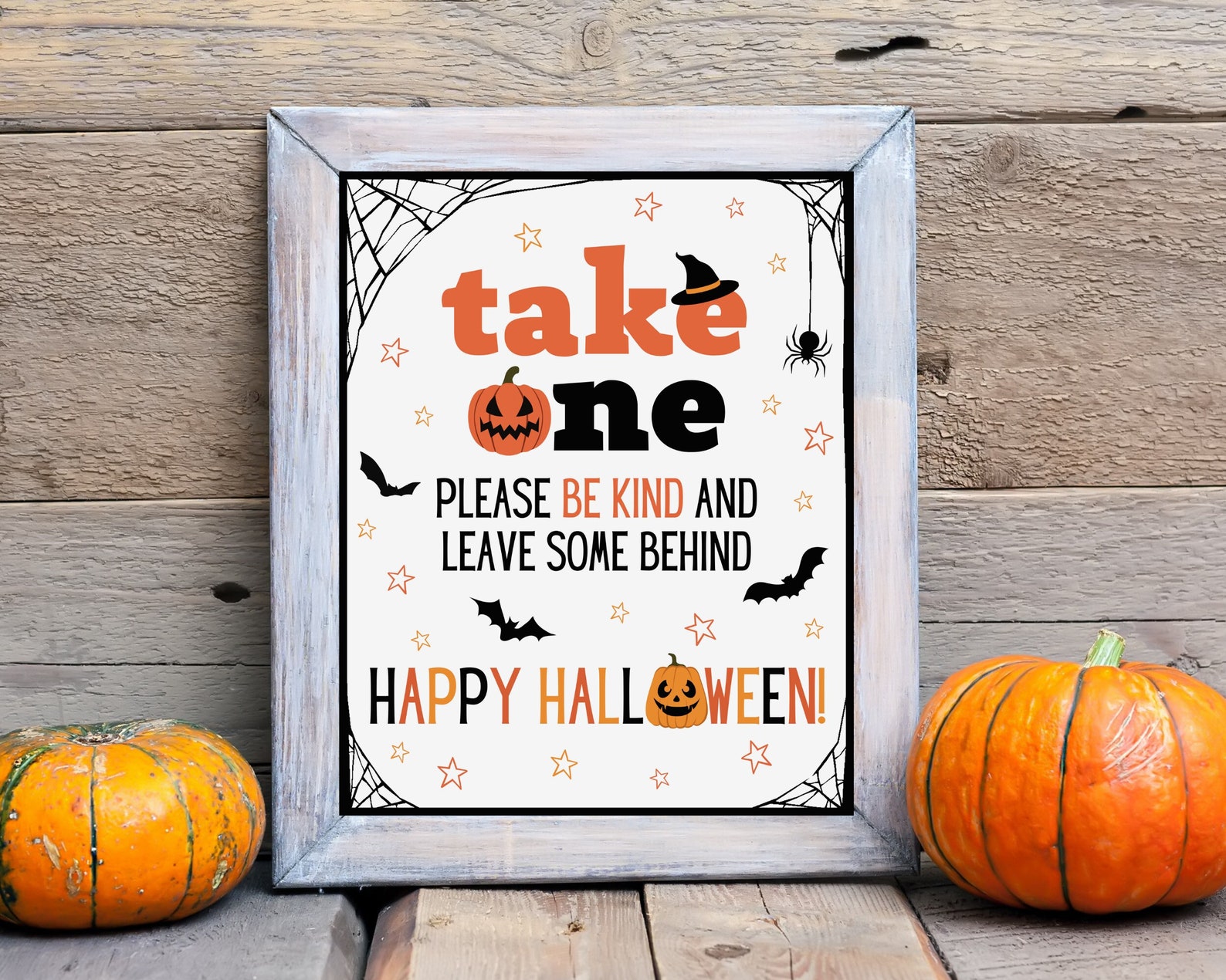 Take One Candy Halloween Printable Trick or Treat 8x10 Door Sign - Etsy