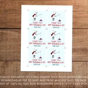 Editable Valentine's Day Gift Tags for Goldfish Snacks or Swedish Fish ...