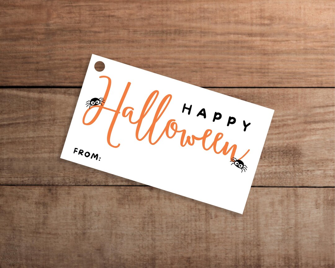Halloween Gift Tag Printable for Candies, Sweets, and Treats Perfect ...