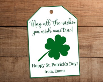 Editable St. Patrick's Day Thank You Gift Tag Printable | Etsy