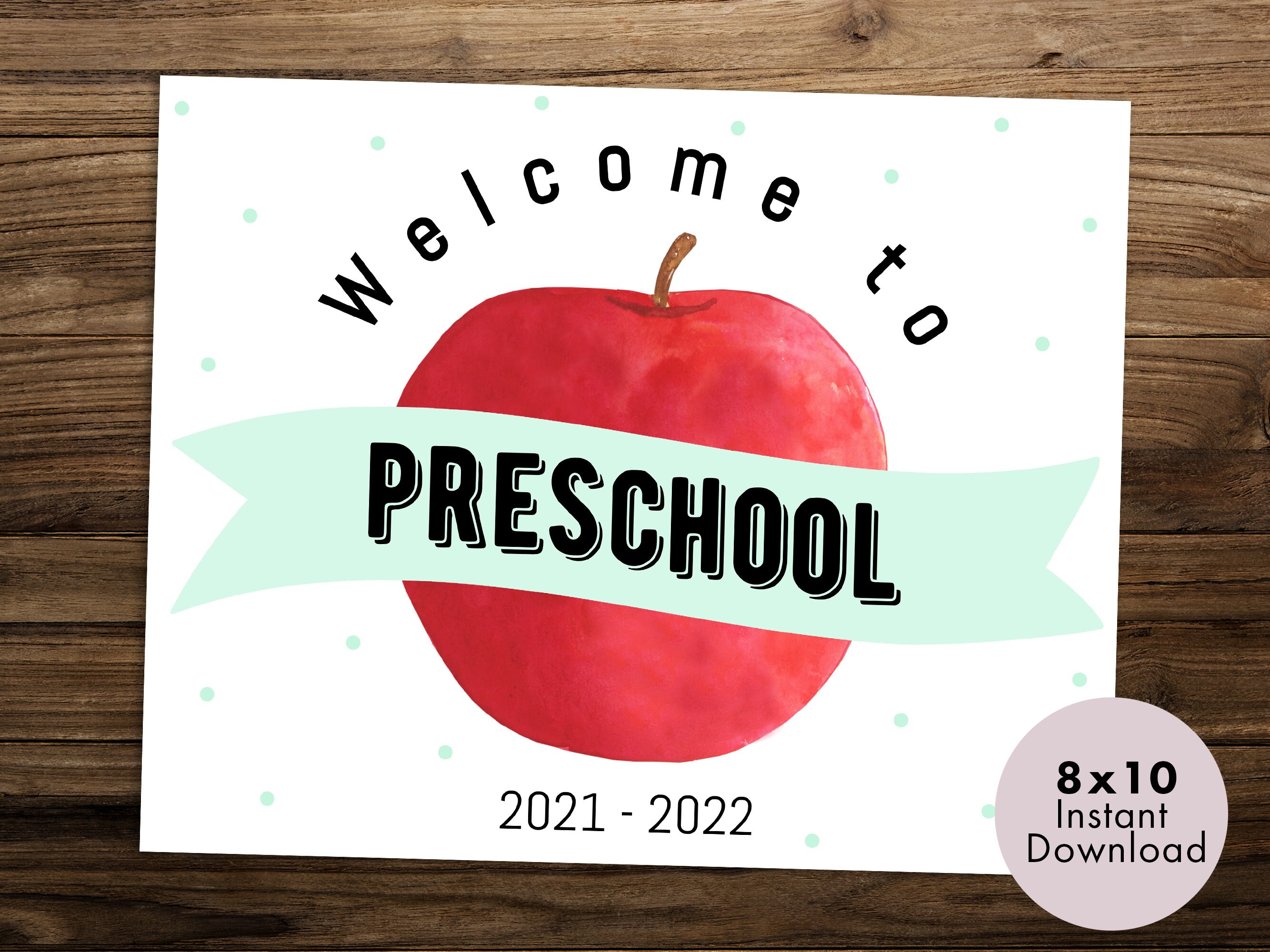Welcome to Preschool sign printable Instant download 8x10 | Etsy