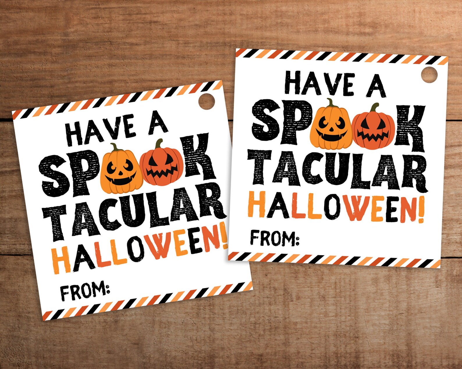 Spooktacular Halloween Gift Tags, Printable Treat Bag Tags (PDF) - Etsy