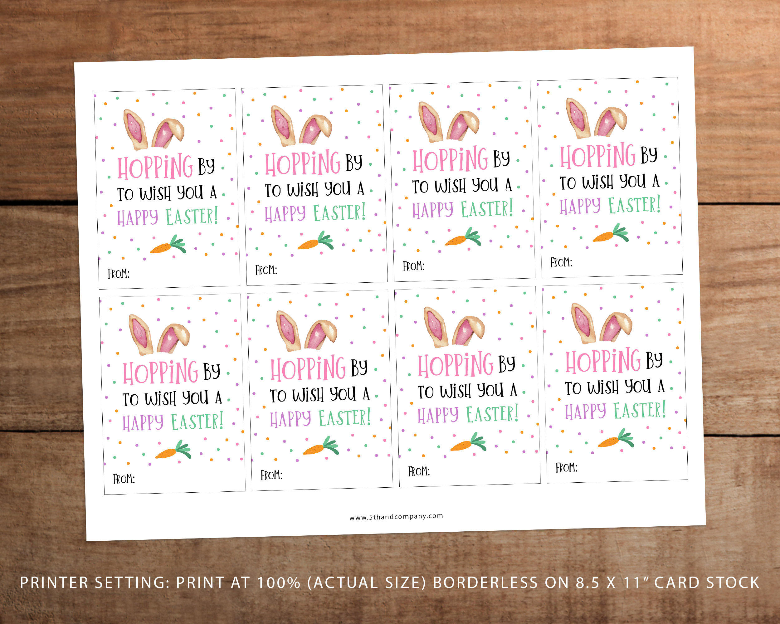 Hopping by to Wish You a Happy Easter Gift Tag Printable for Kids ...