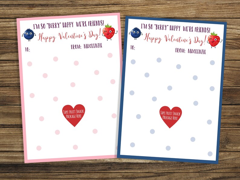 Classroom Valentines Day Printable | Fruit Snacks Valentine Card | Kids ...